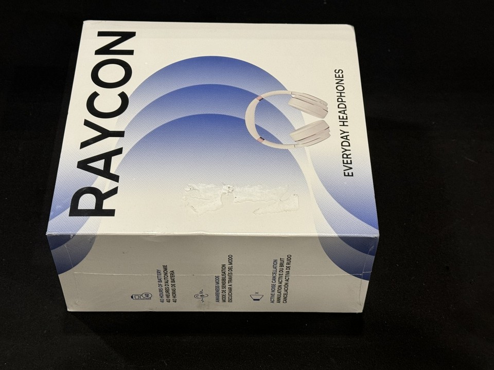Raycon Everyday Wireless Bluetooth Over Ear Headphones White New Sealed ...