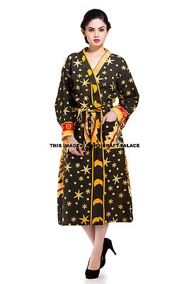 Indian Astrology Mandala Cotton Kimono Robe Hippie Bath Robe Intimate ...