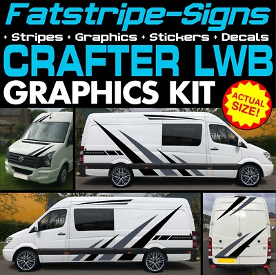 to fit VW CRAFTER LWB GRAPHICS STICKERS STRIPES DECALS CONVERSION ...