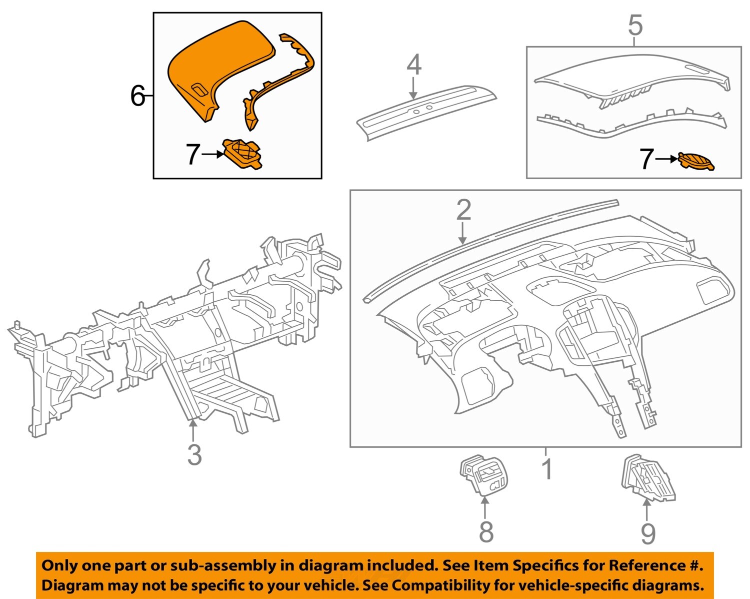 GM OEM 11-15 Volt Instrument Panel Instrument Panel-Upper Trim Panel ...