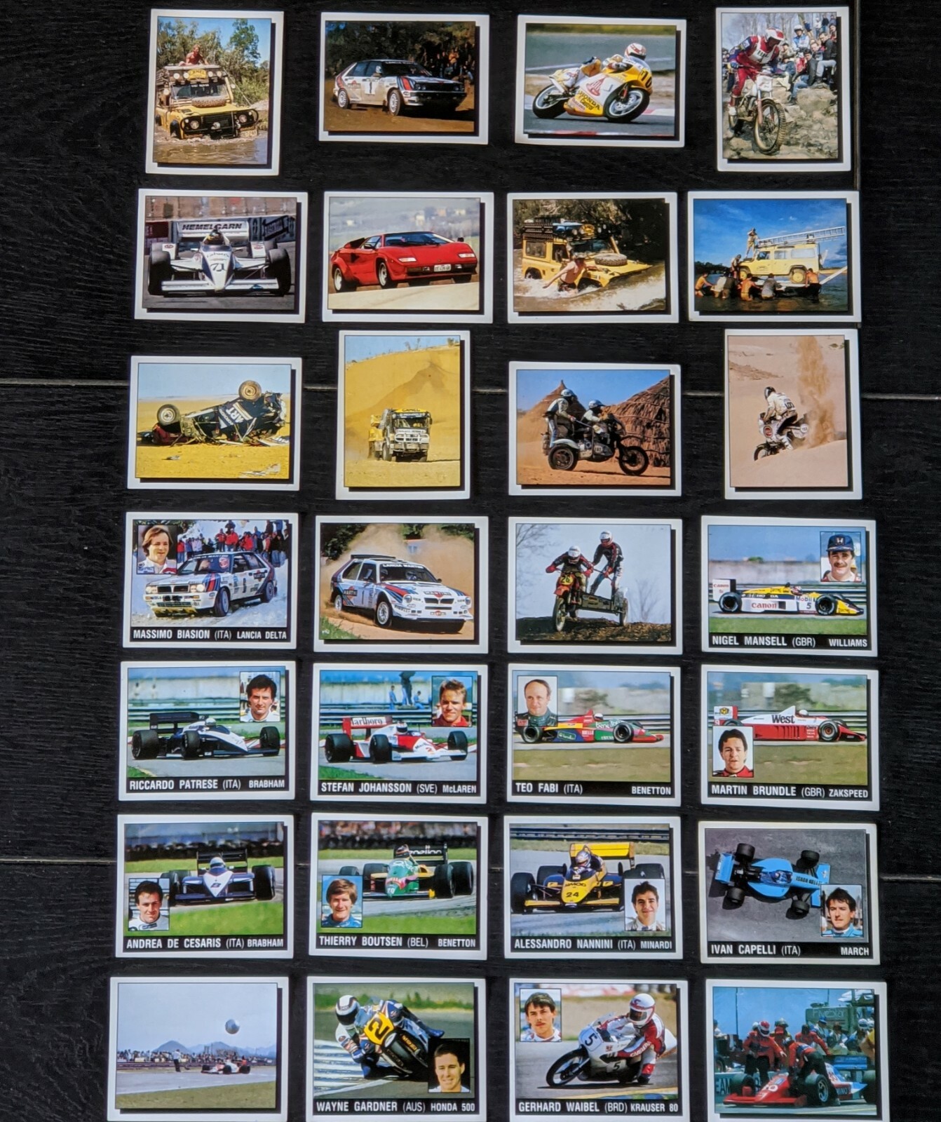 66 Vintage Album Race Car Stickers, Panini Motor Adventures Sticker ...