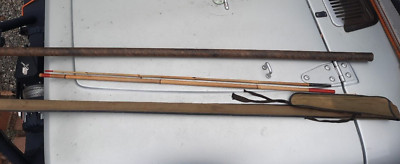 Vintage Heddon Fly Fishing Cardboard Tube Case with other bamboo pole ...