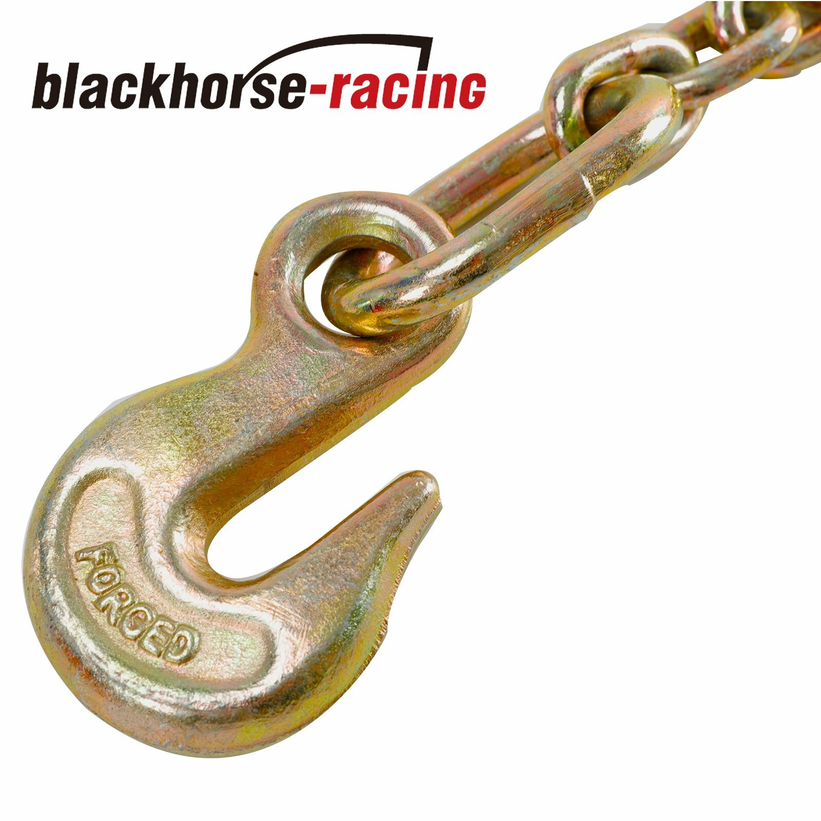 (2) 3/8" X2' Tow Chain w/Snatch Block Sheave 2Ton Truck Rollback ...