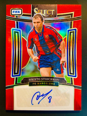 2023-24 Panini Select FIFA Hristo Stoichkov Autographed Barcelona Red ...