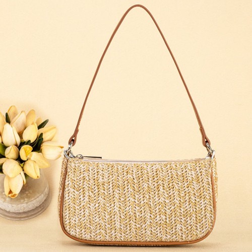 Straw Purse Woven Small Raffia Shoulder Bag for Women Summer Straw ...