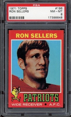 1971 Topps Football #196 Ron Sellers PSA 8 | eBay