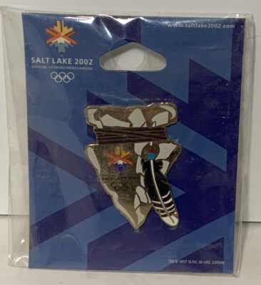 2002 SALT LAKE CITY OLYMPIC NATIVE AMERICAN/INDIAN ARROWHEAD PIN | eBay
