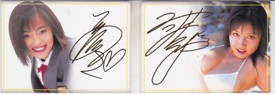 YOKO MITSUYA, ASAGI KUDOH FUTURE BEE 2001 PRINT SIGN JAPANESE IDOL CARD | eBay