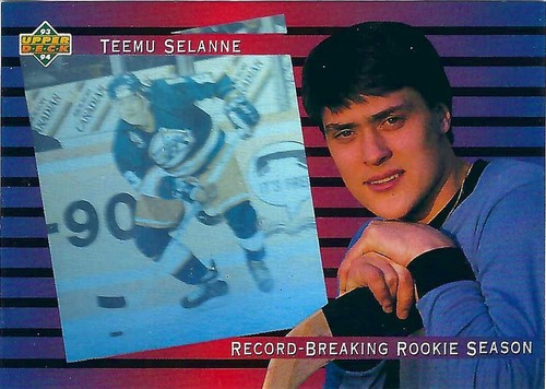 1993-94 Upper Deck Record-Breaking Rookie Season Teemu Selanne | eBay