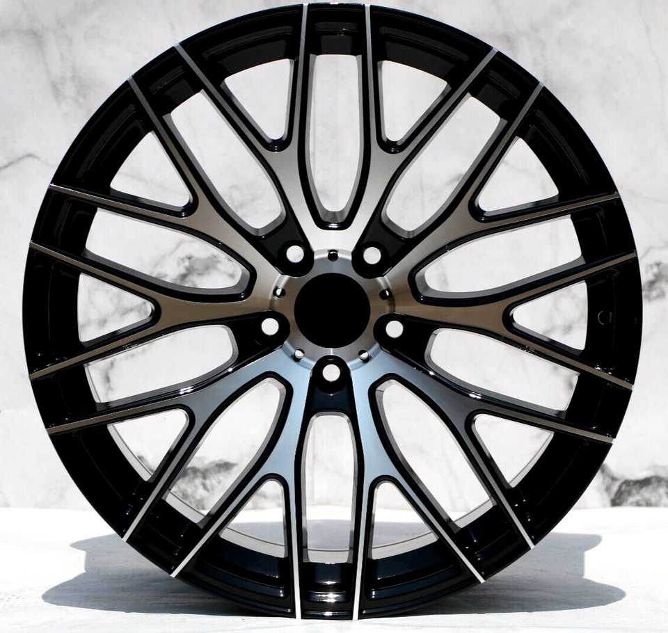 4PCS 19X8.5 5X114.3 +35 WHEELS HYPER BLACK RIMS FIT TESLA MODEL 3 MODEL ...