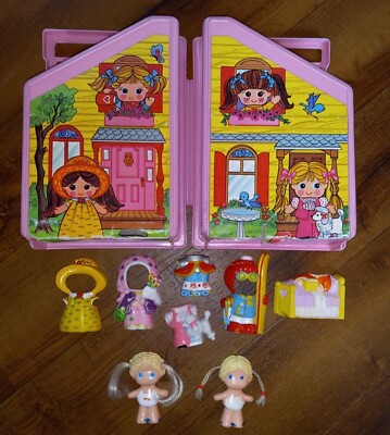 Vintage Dolly Pops Pink House Dolls and Playset Lot 1979 1981 ...