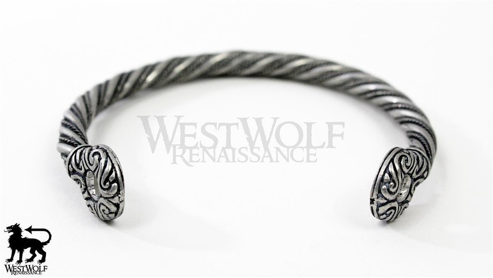 Twisted Silver Celtic Gallia Bracelet/Torc/Torque - Celt/Viking ...