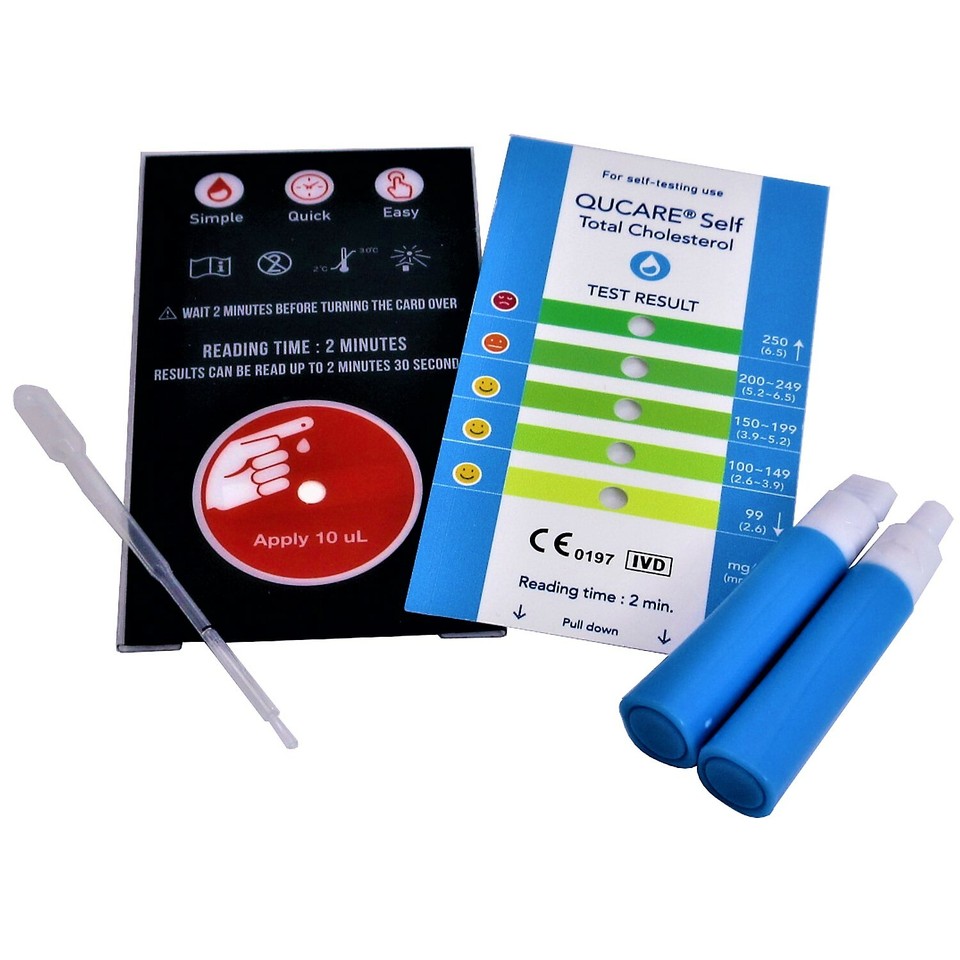 Total Cholesterol Test Simple and Quick | Qucare® | 2 Tests | eBay UK