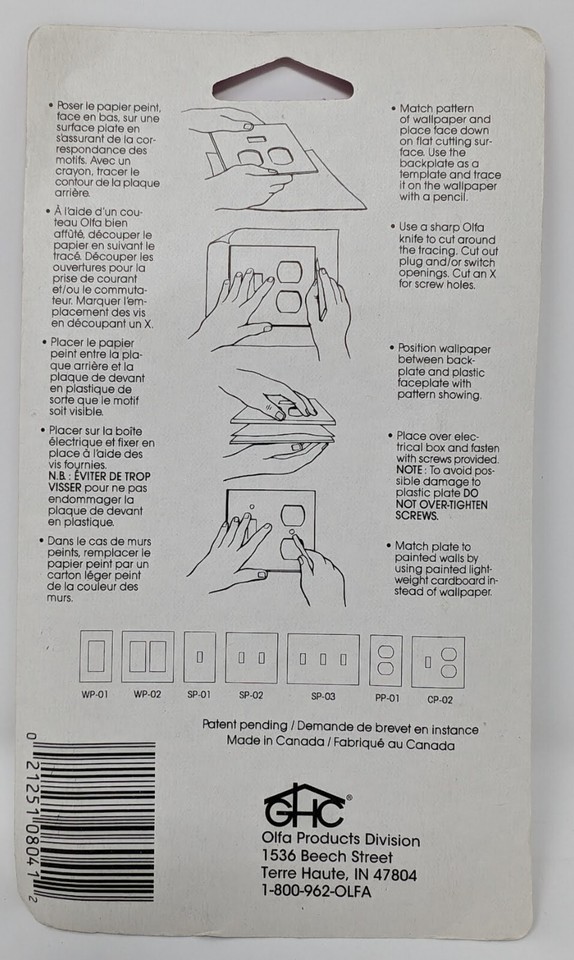 Decorplate Clear Plastic Plug Plate cover Double Outlet PP-01 OLFA | eBay
