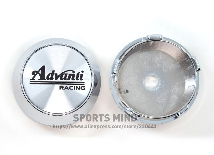 4x60mm Advanti Racing Emblems Wheel Caps Hubcaps Rim Caps Badges Chrome ...