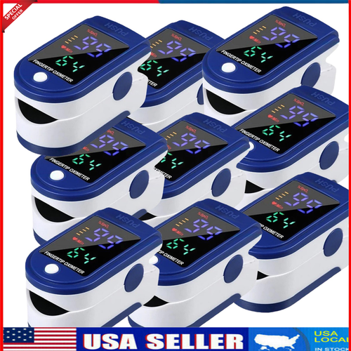 Finger Tip Pulse Oximeter Meter SpO2 Oxygen Saturation rate Heart Blood ...