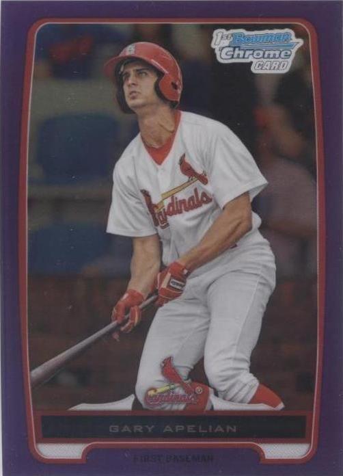 2012 Bowman Chrome - Prospects Gary Apelian #BCP160 Purple Refractor ...