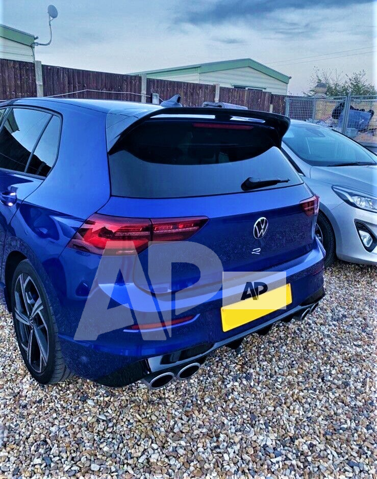 VW Golf MK8 R GTD GTI 'CS Clubsport Style' Gloss Black Boot Spoiler UK ...
