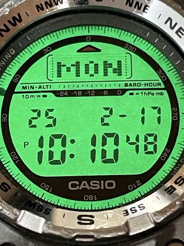 CASIO PROTREK PRT-415 Digital Watch Compass Altimeter Water Resistant Outdoor | eBay