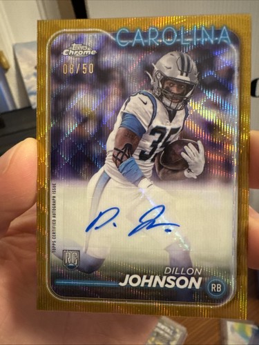 2024 Topps Chrome DILLON JOHNSON RC auto autograph #RA-DJO GOLD #'d /50 ...