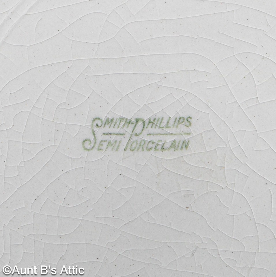 Vintage 20's Smith Phillips Semi Porcelain Gold Accent 9.5" Floral ...