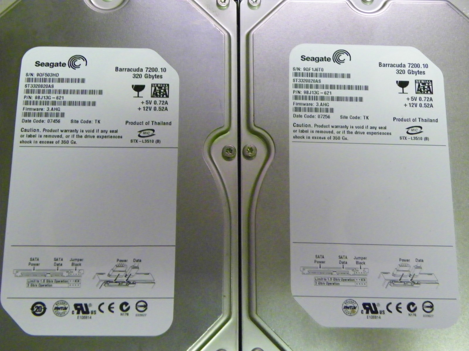 Seagate ST3320820AS P/N:98J13G-621 FW:3.AHG 320GB 3.5" SATA Hard Drive ...