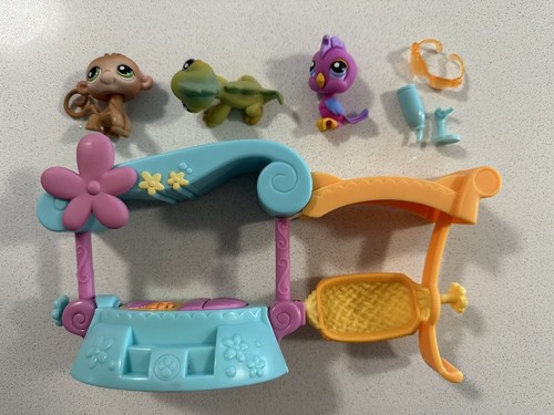 Littlest Pet Shop LPS 2007 Tropical Pets #372 Cockatoo #373 Monkey #374 ...
