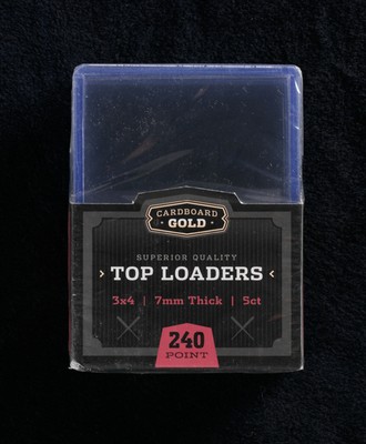 PACK OF 5 Extra Thick Toploaders 240 Pt 7mm Cardboard Gold Toploader | eBay