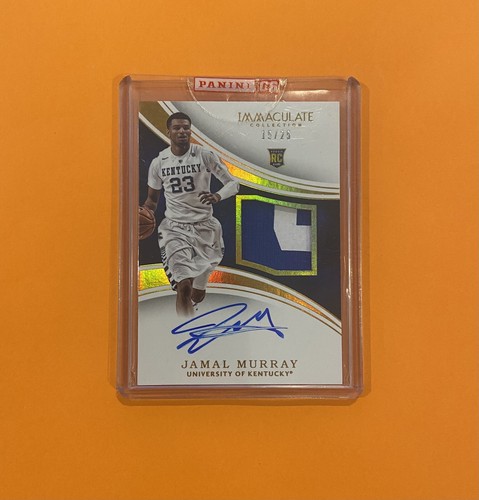 Jamal Murray 2016 Panini Immaculate Rookie Patch Auto 15/25 Factory ...