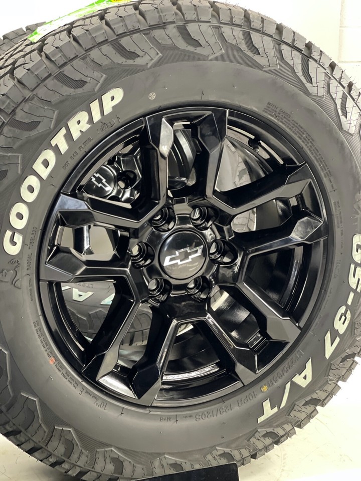 18" BLACK CHEVY SILVERADO ZR2 WHEELS TIRES TRAIL BOSS SIERRA OEM RIMS ...