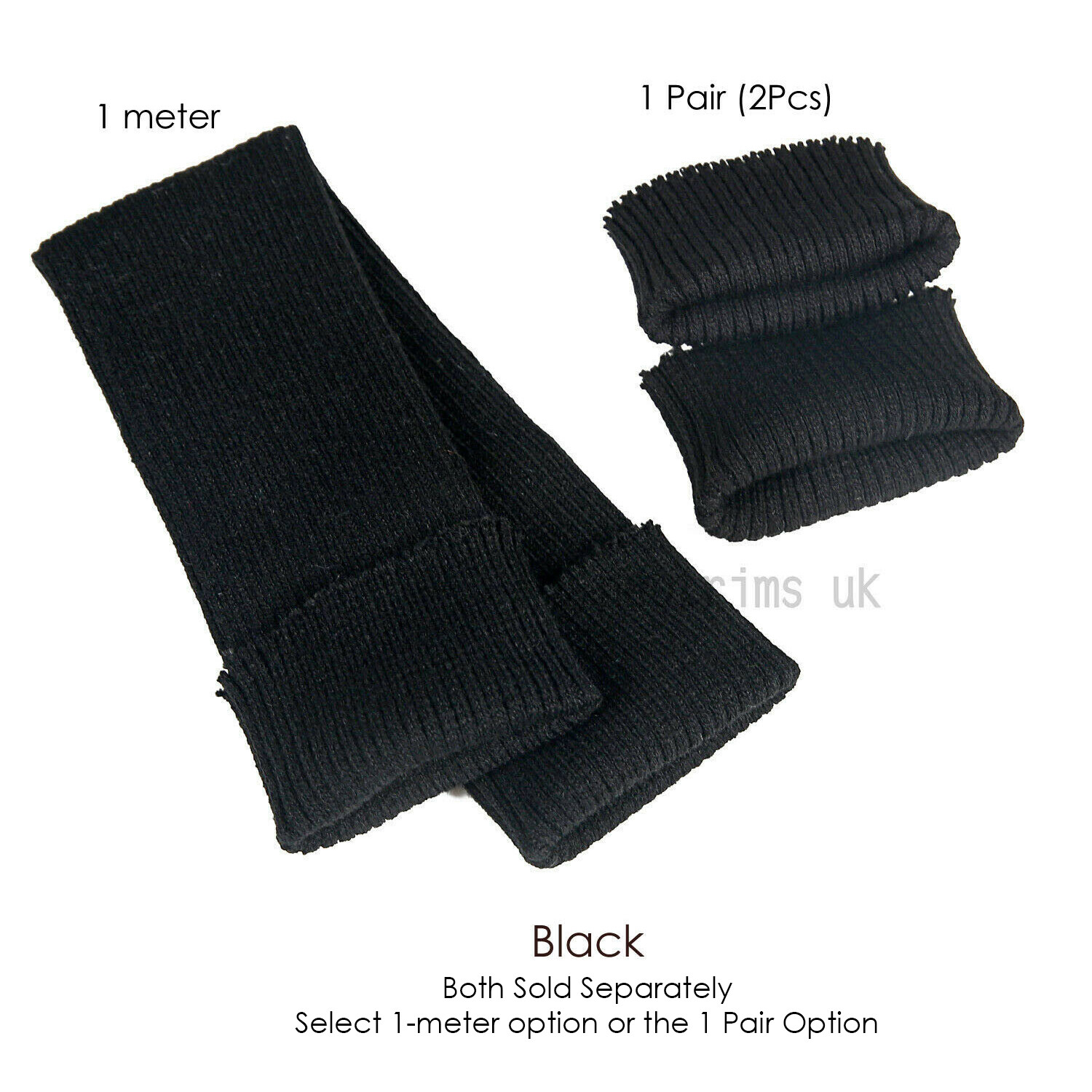 Knit Rib Cuff Stretch Ribbed Fabric Cuffing Trim Revamp Clothing Jacket ...