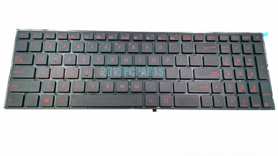 New Black Asus ROG G501J G501JW G501JW-DS71 G501V G501VW Keyboard US ...