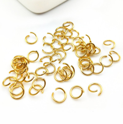 Stainless Steel 18K Gold Open Jump Rings Connectors 20pieces 5x0.7mm ...