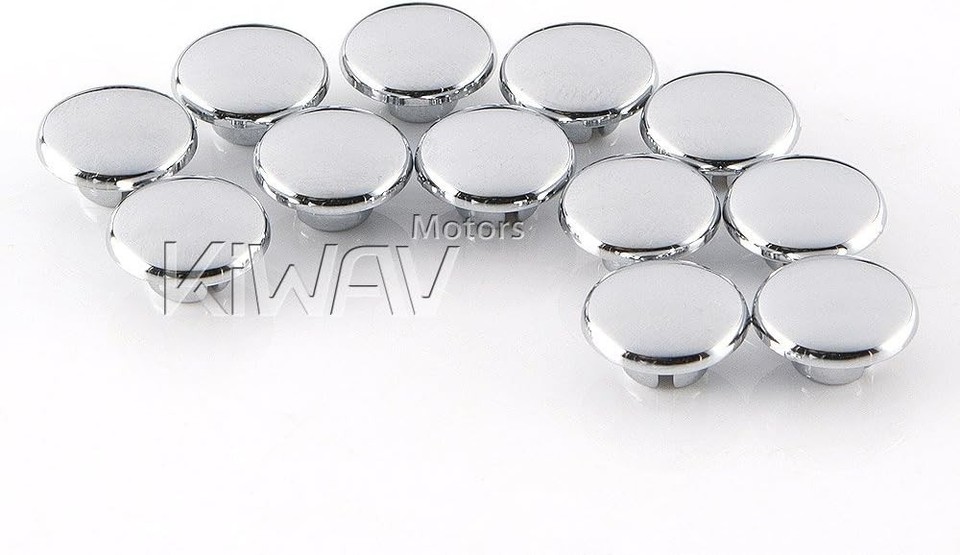 Motorcycle Round Bolt Cap Screw Cover Plug Chrome For 6mm Thread Allen ...