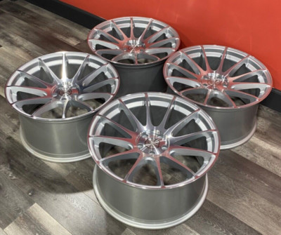 20" MRR GF6 DIAMOND CUT SILVER 20x10.5 SQUARED WHEELS FOR MERCEDES SL ...