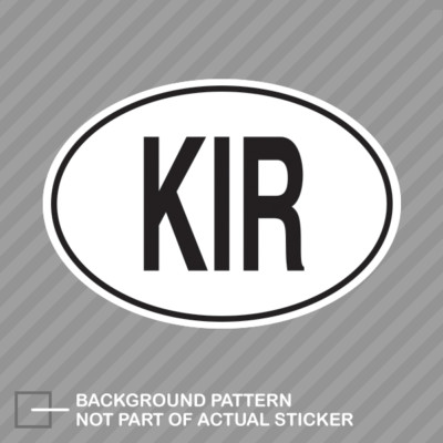 KIR Kiribati Country Code Oval Sticker Decal Vinyl Kiribati euro | eBay