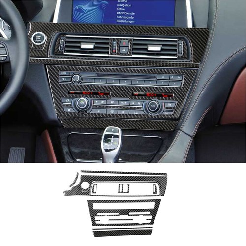 12Pcs Carbon Fiber Central Control Cover Trim For BMW 6Series F12 2011 ...
