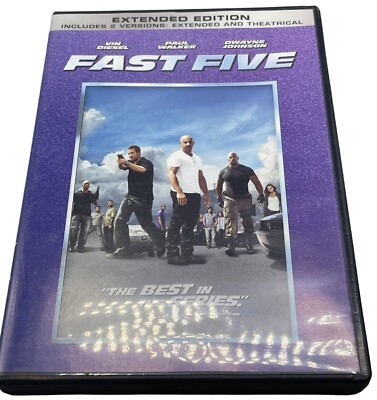 Fast Five DVD English PG13 132 minutes Vin Diesel extended edition READ ...