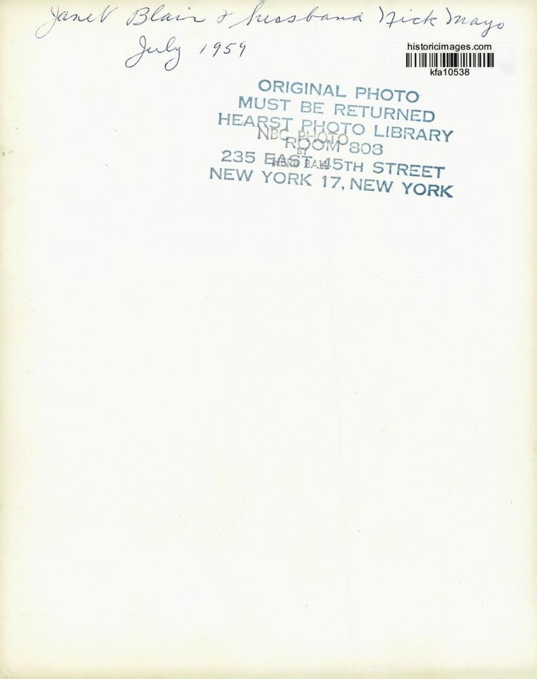 1969 Press Photo Actress Janet Blair and husband Nick Mayo - kfa10538 ...