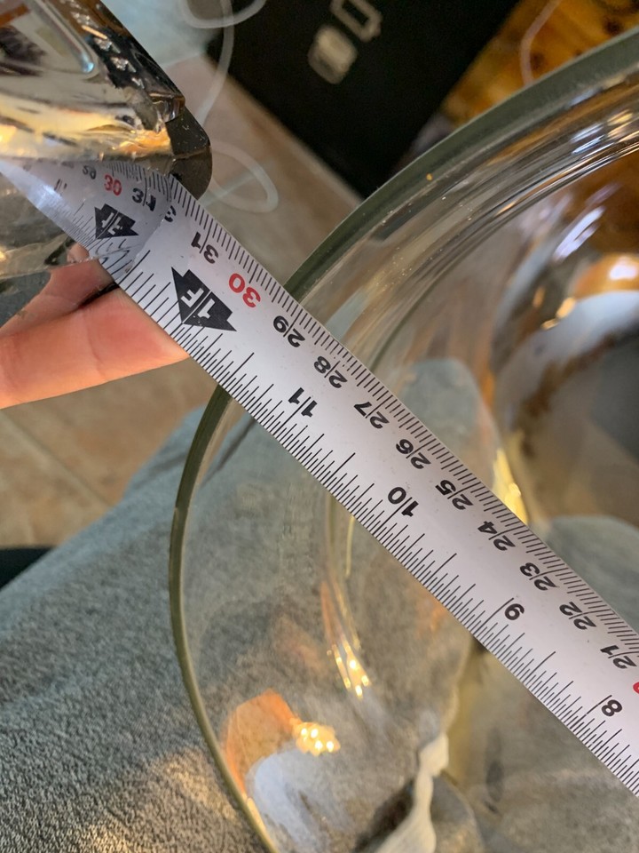 Antique Large Big Huge Massive Victorian Cut Glass Bell Jar Dome Cloche ...