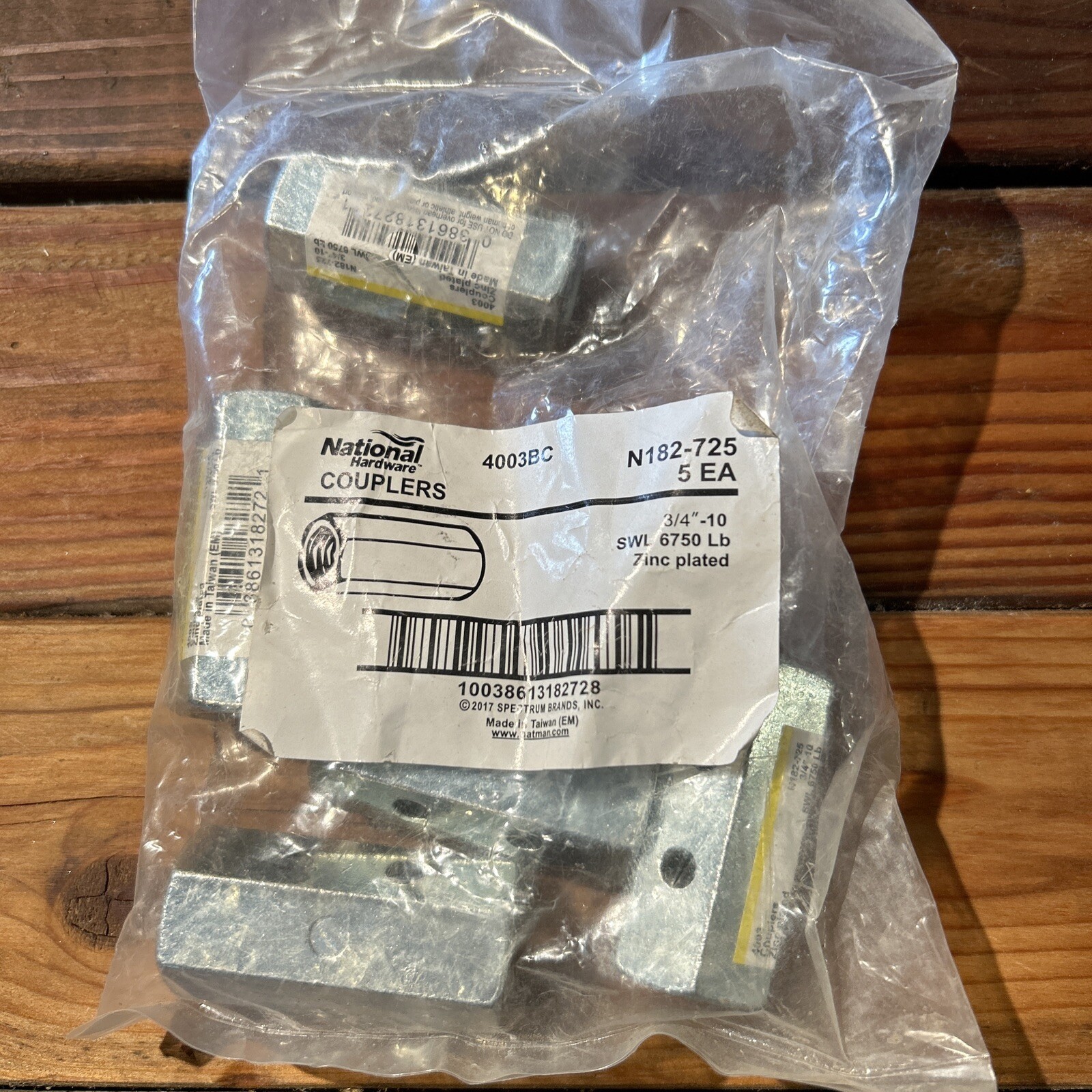 (5-Pk) National Hardware Threaded Rod Coupler 10 TPI Zinc 3/4" N182-725 ...