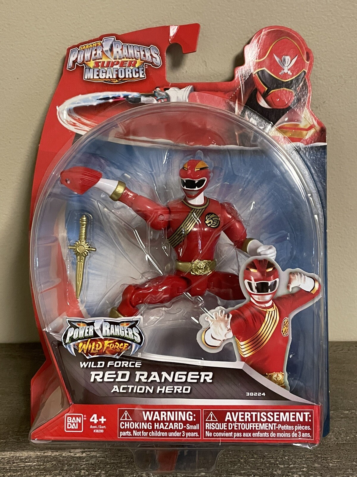 Power Rangers Super Megaforce Wild Force Red Ranger Action Hero New NIP ...