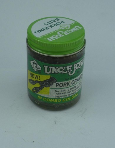 Uncle Josh 34A-BKCH Pork Rind Crawdad Black Chartreuse | eBay