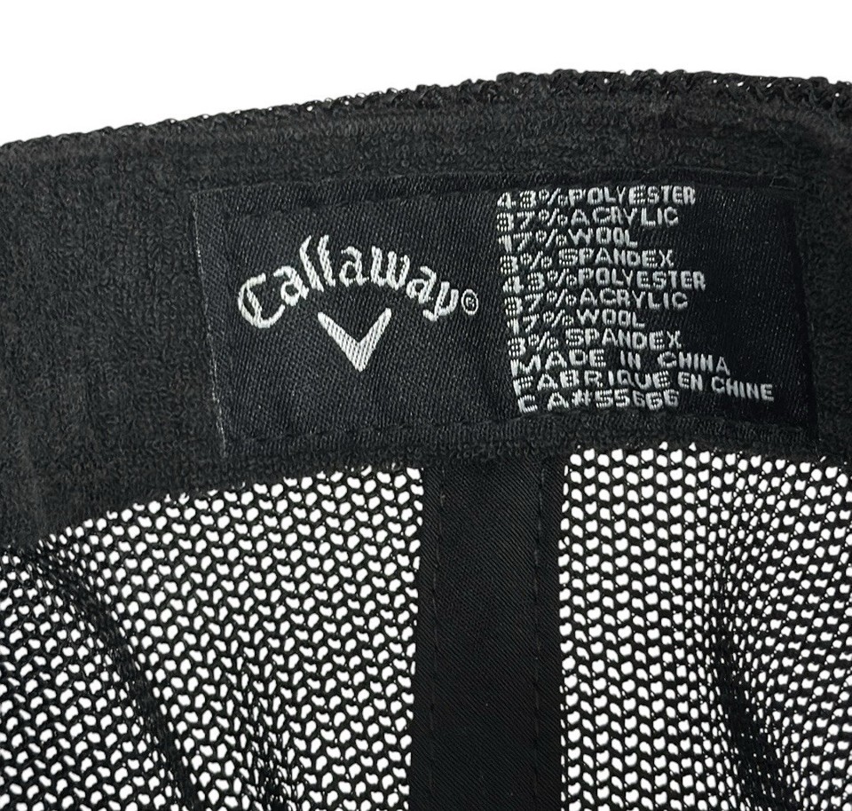 Callaway Golf Carlsbad CA California Wool Black White Cap Snap Back ...