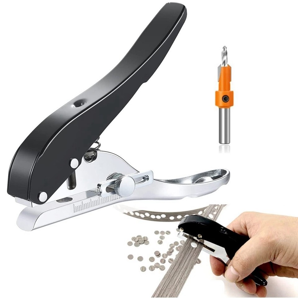 Single Hole Punch Portable Hand Held Long Hole Punch for Cards C5X46060 ...