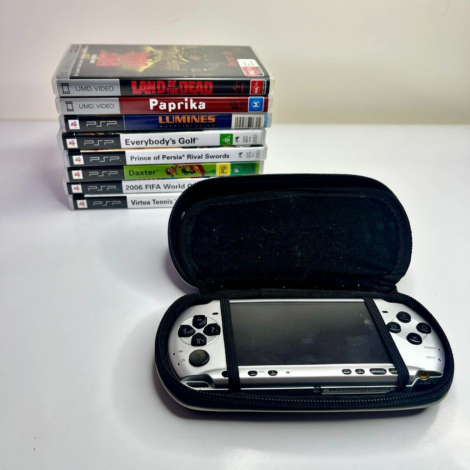 Psp-3002 Sony Playstation Portable Psp Console Bundle | Games | Case ...