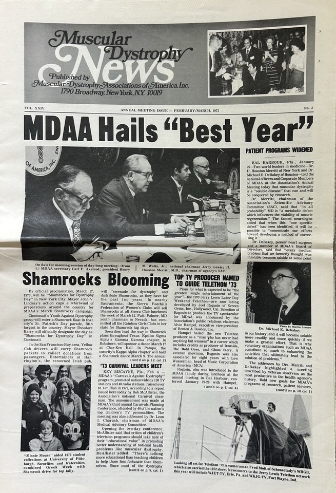 JERRY LEWIS Vintage MDA Newspaper February 1973 Telethon | eBay