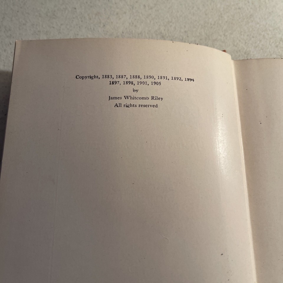 Riley Love-Lyrics By James Whitcomb Antique Poetry Book illustrated HC ...
