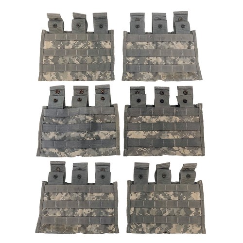 6x Army Surplus MOLLE Triple Mag Pouches – M4/AR – ACU Digital Camo ...