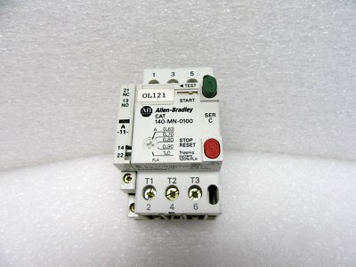 Allen Bradley 140-MN-0100 Contactor Motor Starter with 140-A11 Aux ...